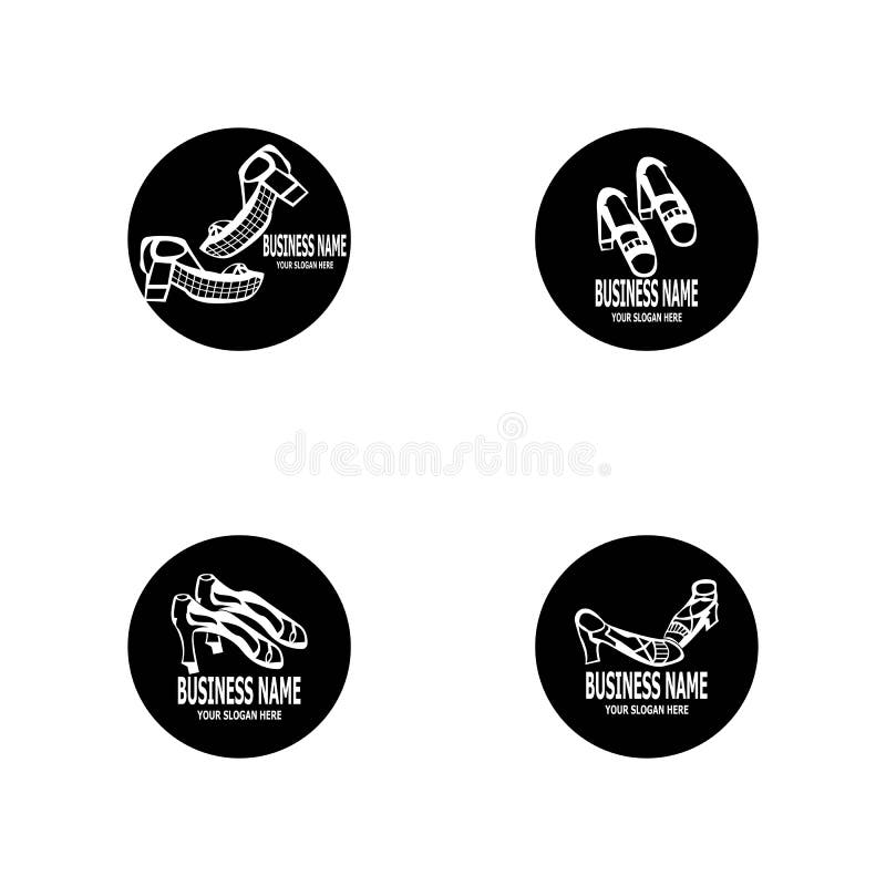Shoes Icon and Symbol Vector Template Stock Vector - Illustration of ...