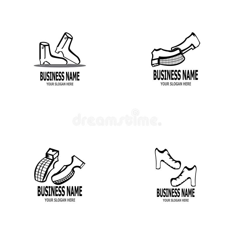 Shoes Icon and Symbol Vector Template Stock Vector - Illustration of ...