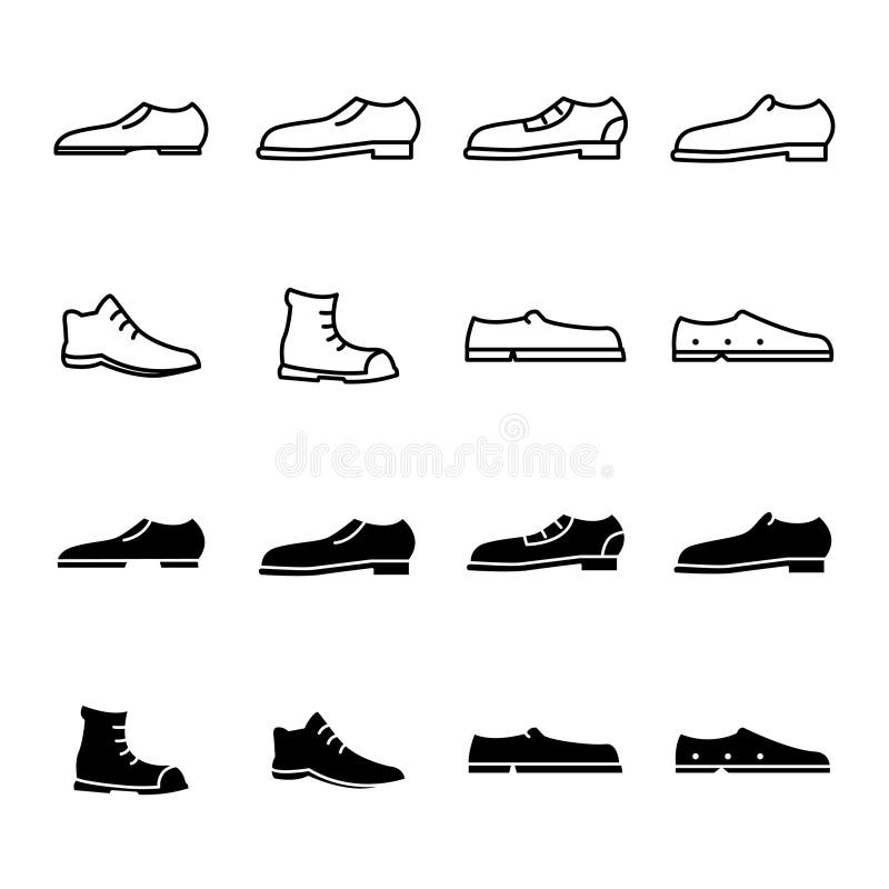 Shoes Icon Vector Design Template Basic RGB Stock Vector - Illustration ...