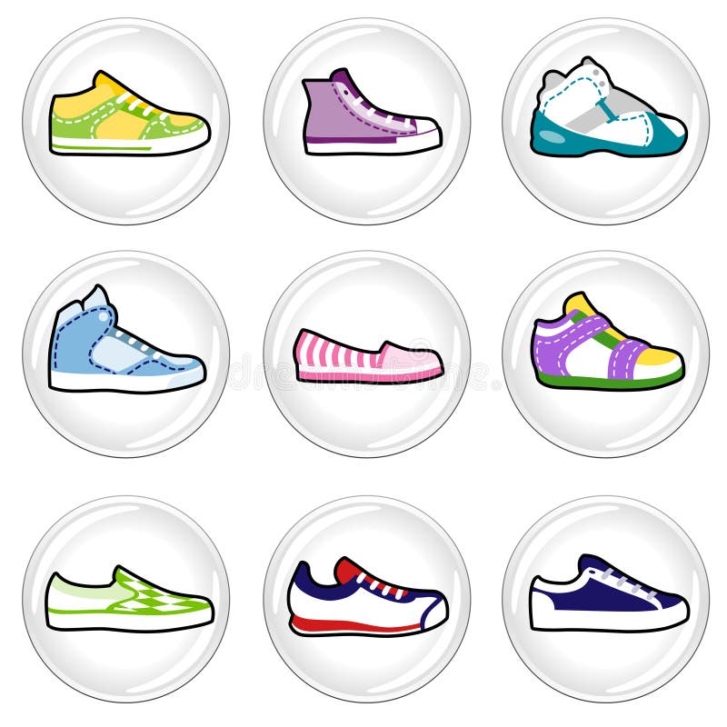 Shoes icons stock vector. Illustration of trainers, shoes - 14772167