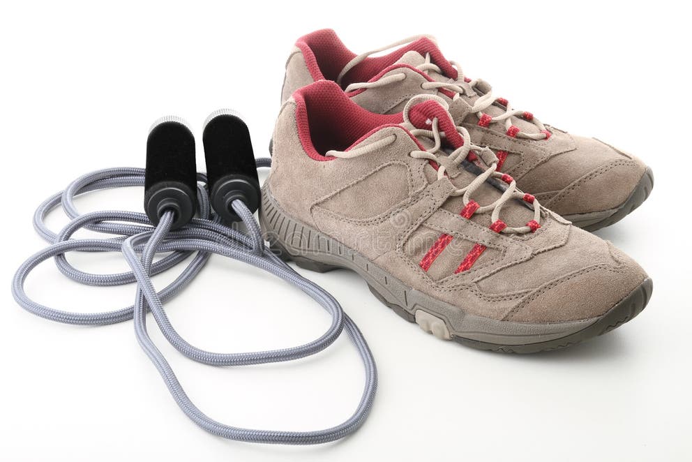 Shoes and jump rope stock photo. Image of exercise, jogging - 17227464