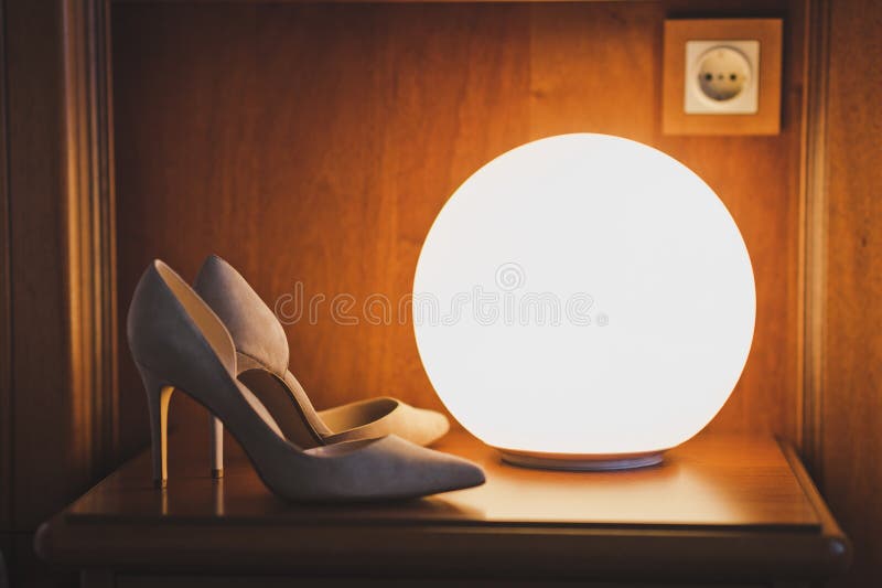 Shoes beside the Lamp 8511. Stock Photo - Image of beautiful, retro ...