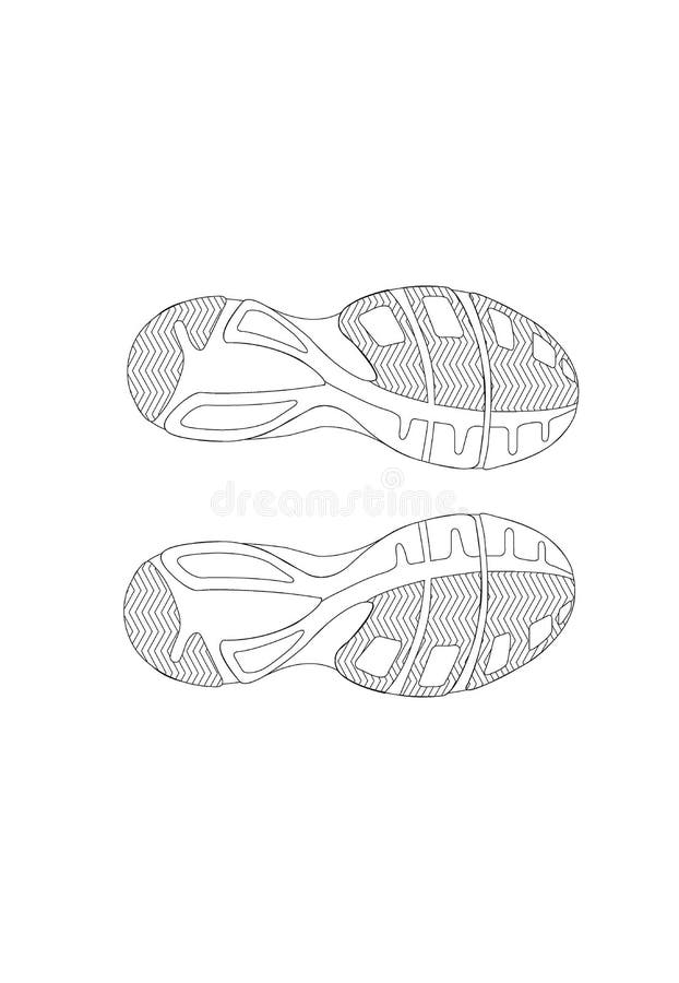 Shoes Outsole Pattern Sample2 Stock Vector - Illustration of sketch ...