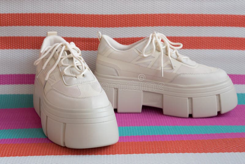 Shoes on the Platform. Fashionable Modern Shoes. the Trend and Style ...