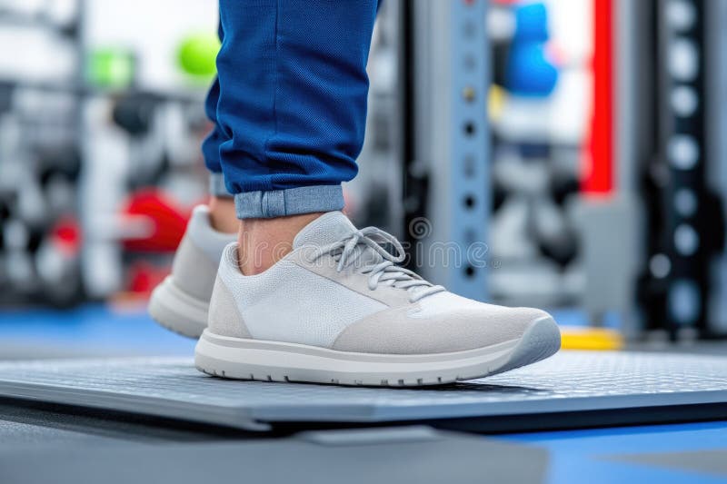 Shoes Positioned on Squat Rack Platform. Stock Illustration ...