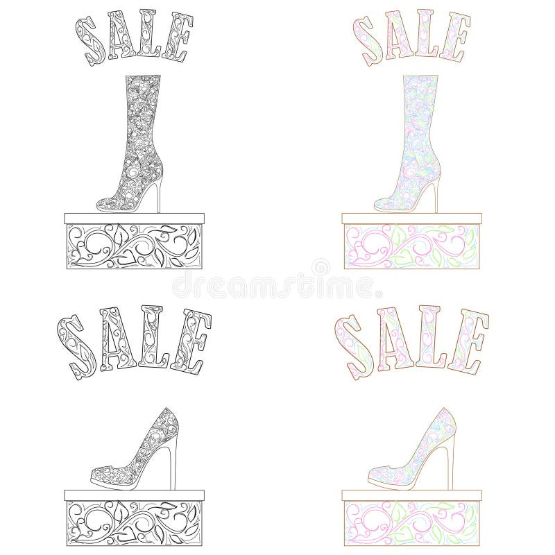 Shoes SALE Banner stock vector. Illustration of icon - 56338020