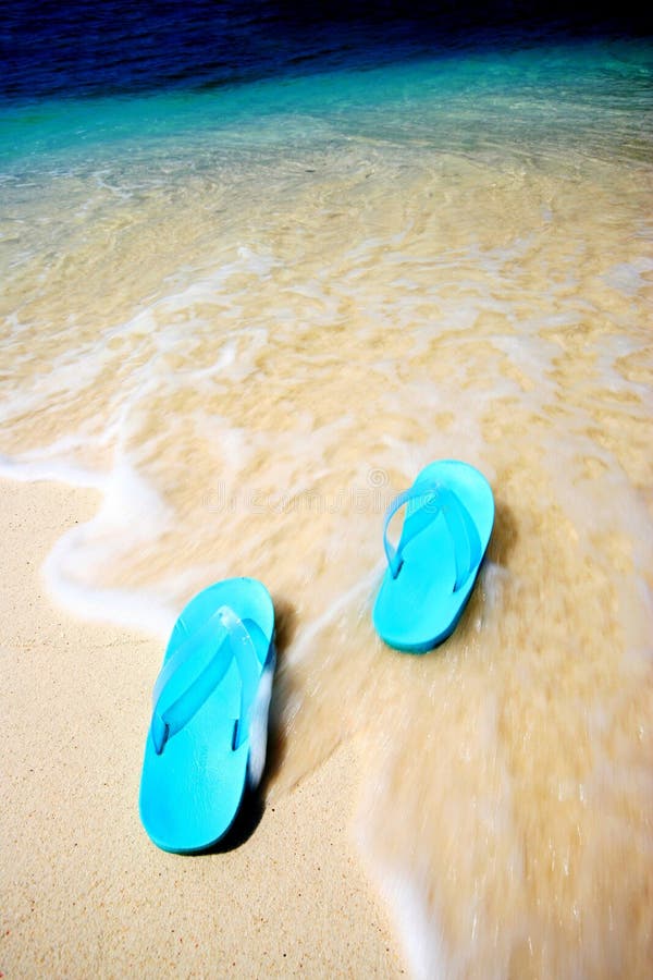 Shoes in the sea stock image. Image of green, holiday - 16297009