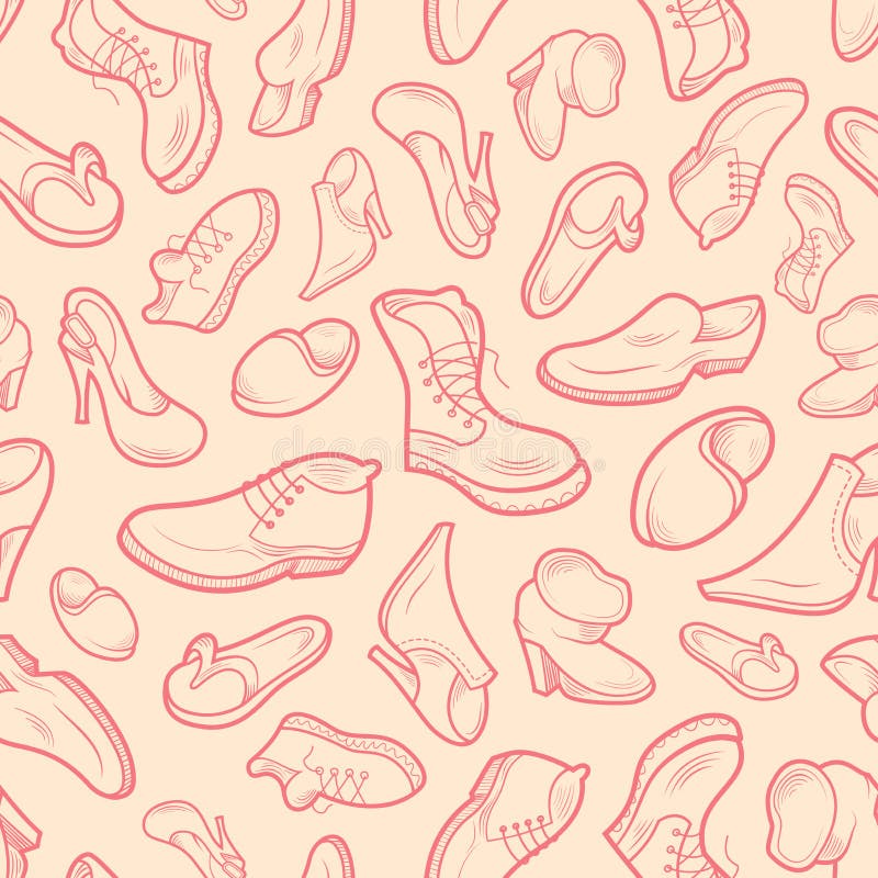Shoes seamless pattern stock illustration. Illustration of repeating ...