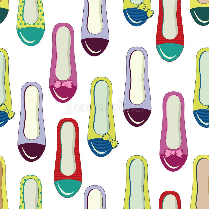Shoes seamless pattern stock illustration. Illustration of objects ...