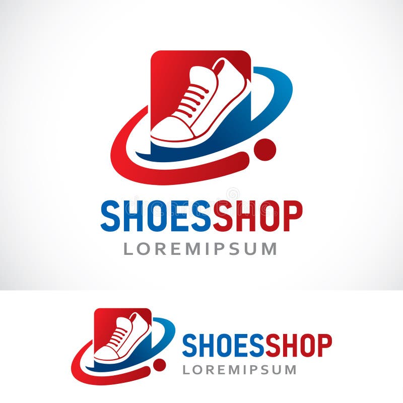 Shoes Shop Logo Design Template Stock Vector - Illustration of company ...