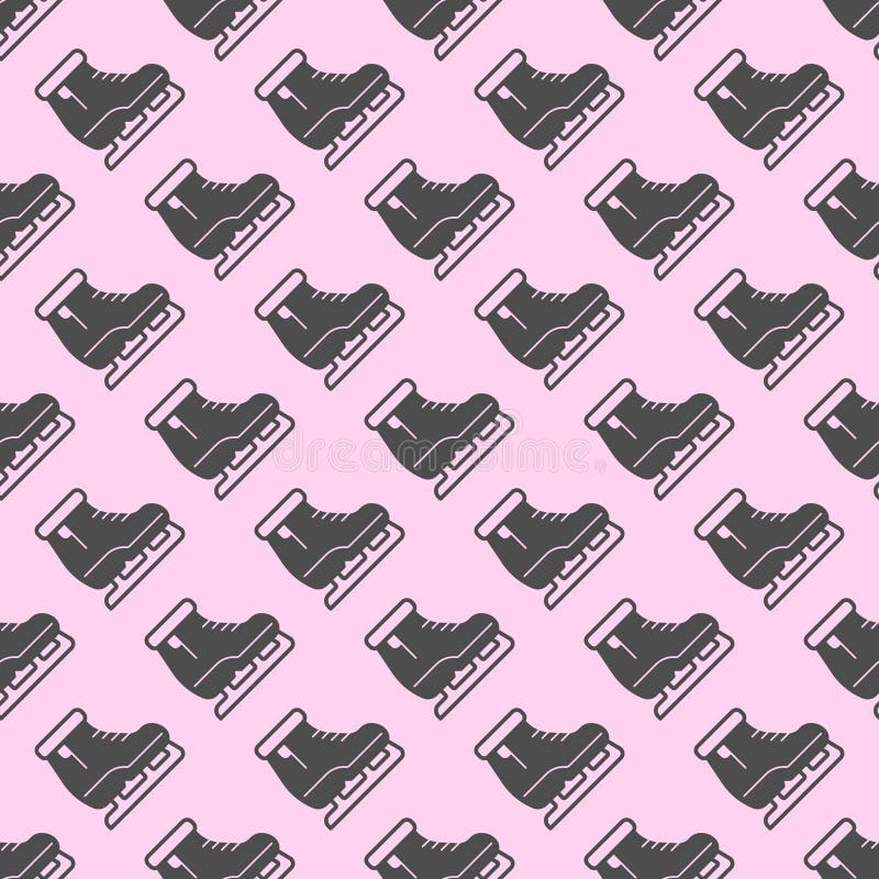 Shoes for Skating Solid Seamless Pattern, Winter Sport Theme. Vector ...