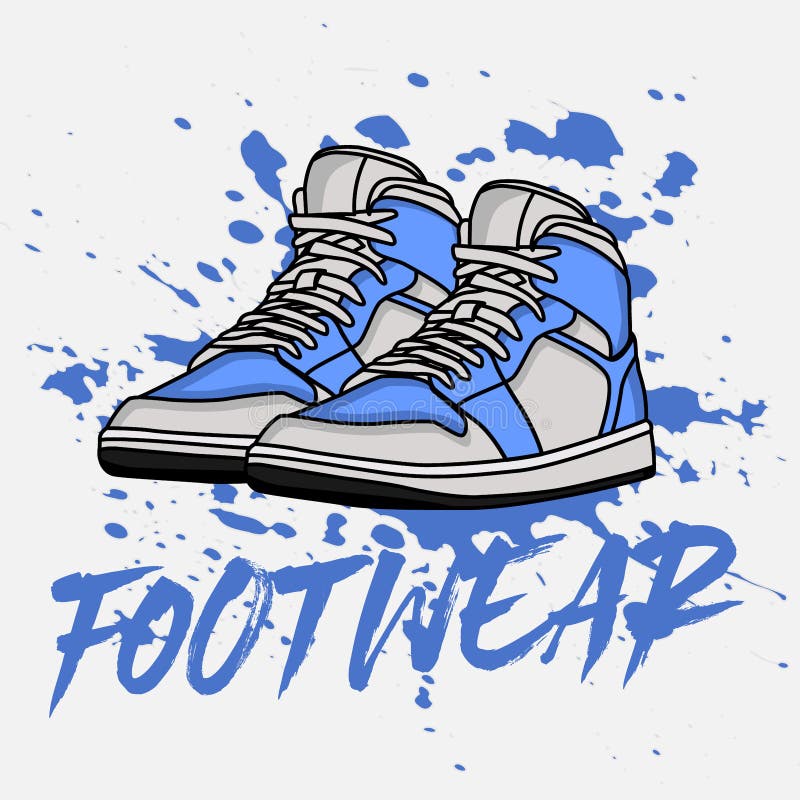 Shoes Sneaker Footwear Vector Image and Illustration Stock Illustration ...