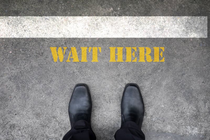 Shoes Standing at Wait Here Line Stock Image - Image of choose, feet ...