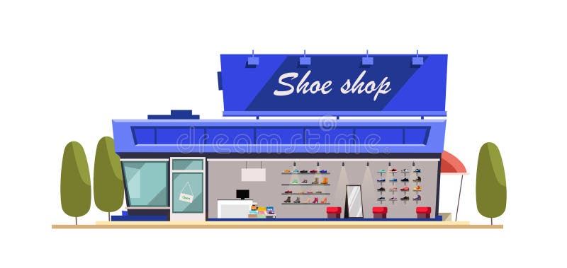 Shoes-Store vector set stock vector. Illustration of consumer - 258725371