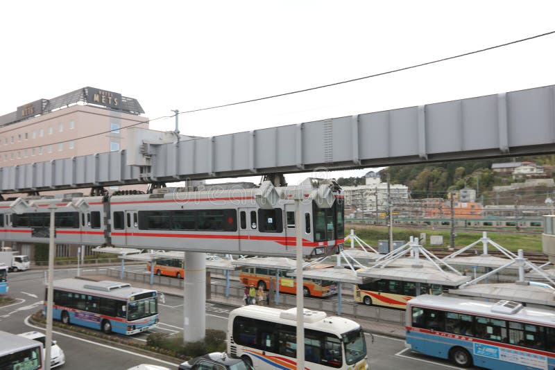 Shonan Monorail at Ofuna Station Editorial Photo - Image of public ...