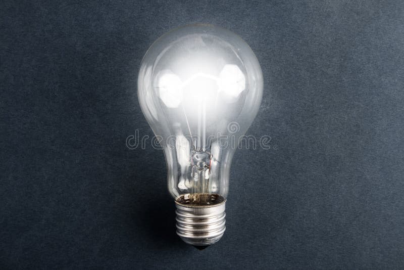 Shone electric bulb. stock image. Image of heat, ideas - 19778739