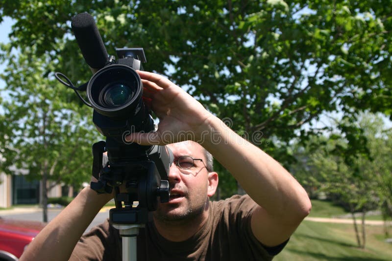 Cameraman stock photo. Image of filming, camcorder, creativity - 12767096