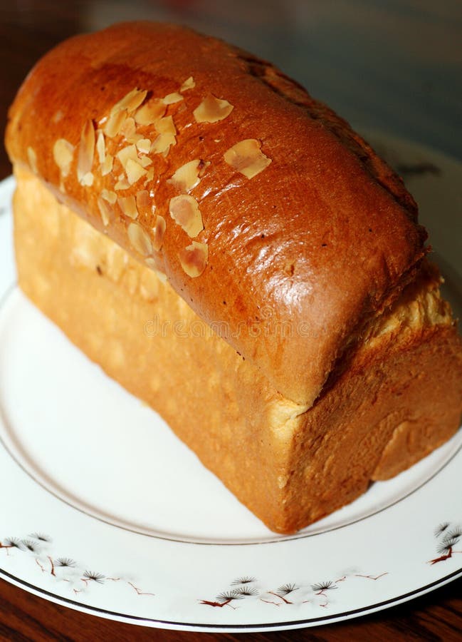 Shoot a Bread with Red Bean Paste Filling at Close Range. Stock Photo ...