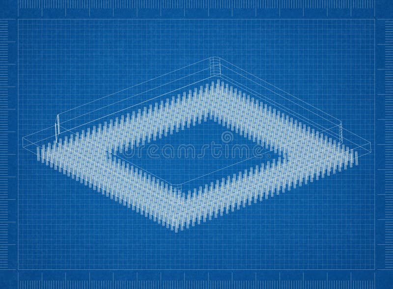 Computer Processor Architect Blueprint Stock Illustration ...