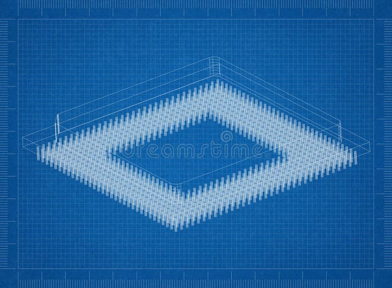 Computer Processor Architect Blueprint Stock Illustration ...