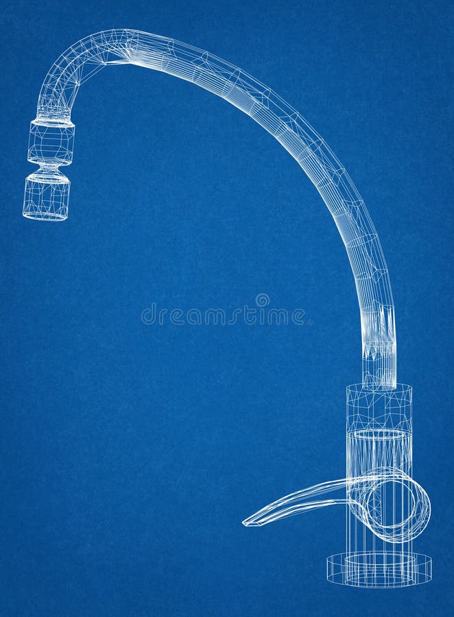 Bathroom Architect Blueprint Stock Illustration - Illustration of ...