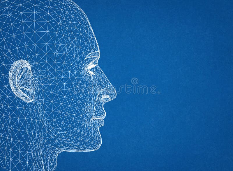 The Human Blueprint Concept Stock Illustration - Illustration of heart ...
