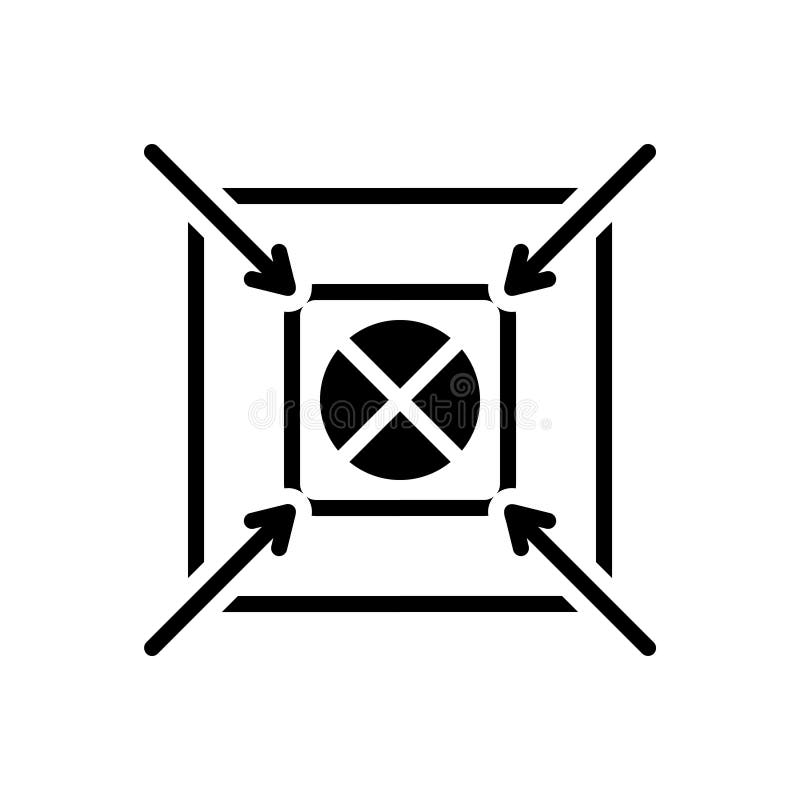 Black Solid Icon for Shoot, Center and Accurate Stock Vector ...