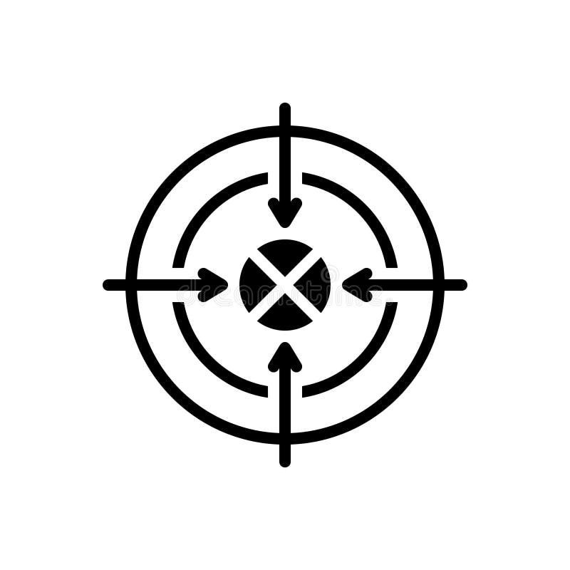 Black Solid Icon for Shoot, Sport and Target Stock Vector ...