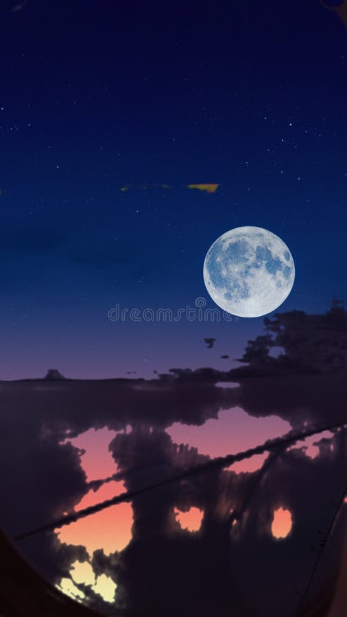 Shoot for the Moon You Might Get There Stock Image - Image of moonlight ...