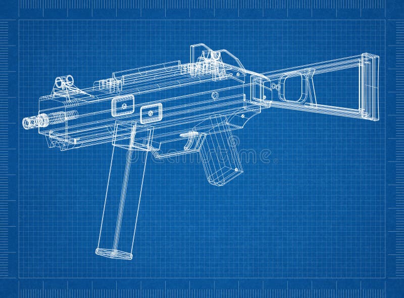 Rifle Blueprint Stock Illustrations – 403 Rifle Blueprint Stock ...