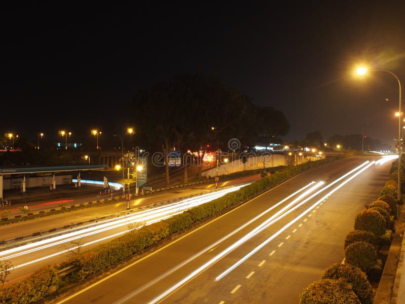 Light trails stock image. Image of road, light, trails - 98255695