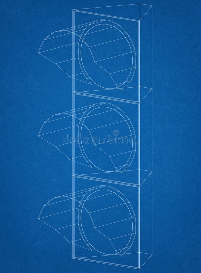 Traffic Lights Design Architect Blueprint Stock Photo - Image of cross ...