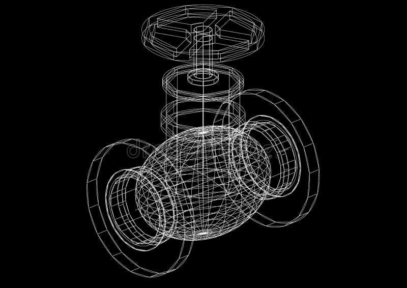 Valve Architect blueprint stock illustration. Illustration of plumbing ...