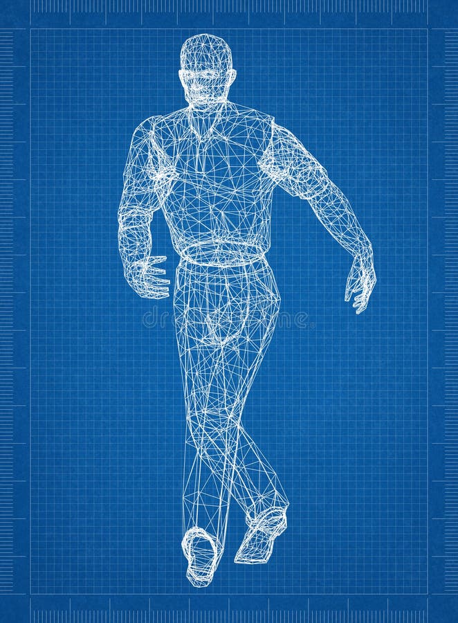 Astronaut Architect Blueprint - Isolated Stock Illustration ...