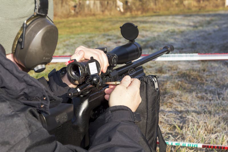 Shooter stock image. Image of uniform, competition, telescopes - 47873805