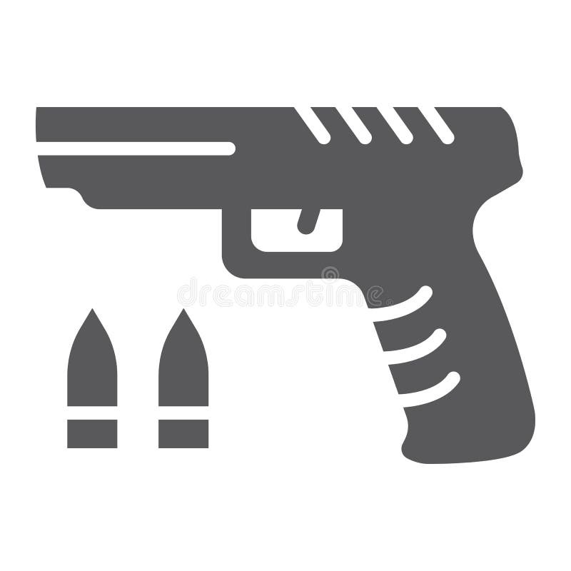 Bullets Glyph Icon, Ammunition and Army, Caliber Sign, Vector Graphics ...