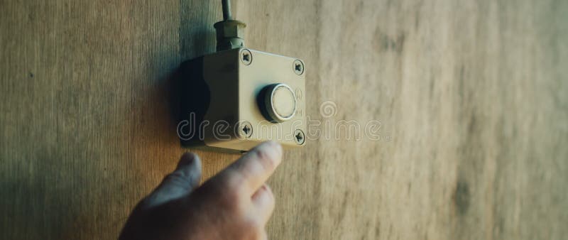 Shooter Presses Button on Wall To Control Target System during Shooting ...