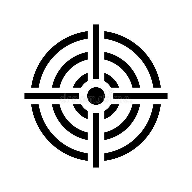 Shooter, Target Icon. Black Vector Graphics Stock Vector - Illustration ...