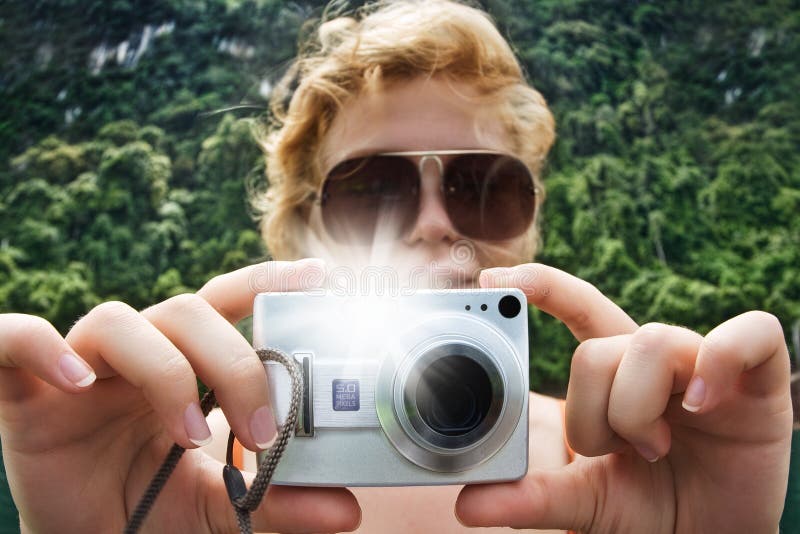 Shooting stock image. Image of photographing, hold, front - 15872397