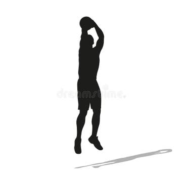 Basketball Player Shooting Silhouette Stock Illustrations – 566 ...