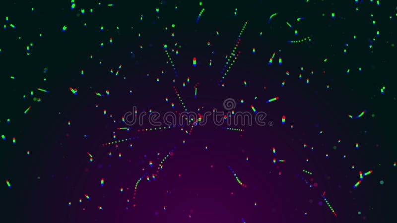 Shooting with Colored, Different Shape, Fast Moving Particles Stock ...