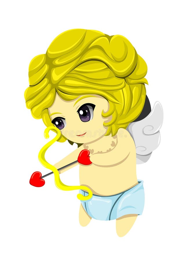 Shooting cupid stock vector. Illustration of funny, valentine - 37565078