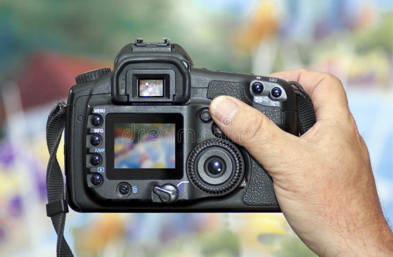 Shooting with DSLR Digital Camera Stock Photo - Image of depth, manual ...