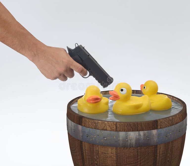 Shooting Ducks in a Barrel stock photo. Image of unchallenging - 3386954