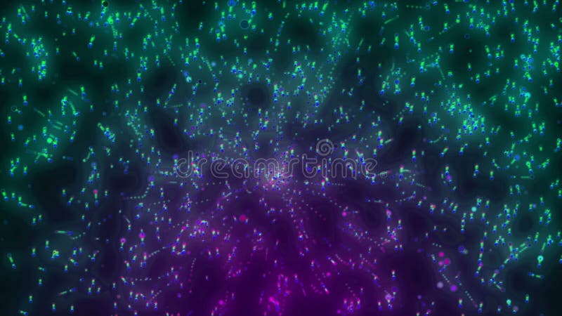 Shooting with Glowing Colored, Different Shape, Moving Particles Stock ...