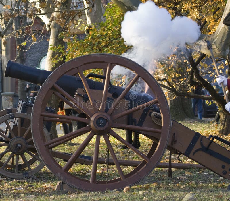 Shooting from the Historic Cannon Stock Image - Image of cannon ...