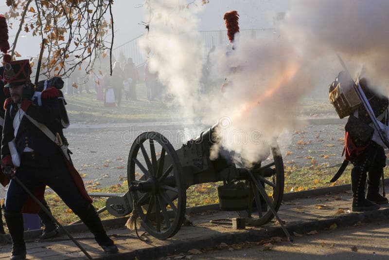 Shooting from the Historic Cannon Editorial Photography - Image of ...