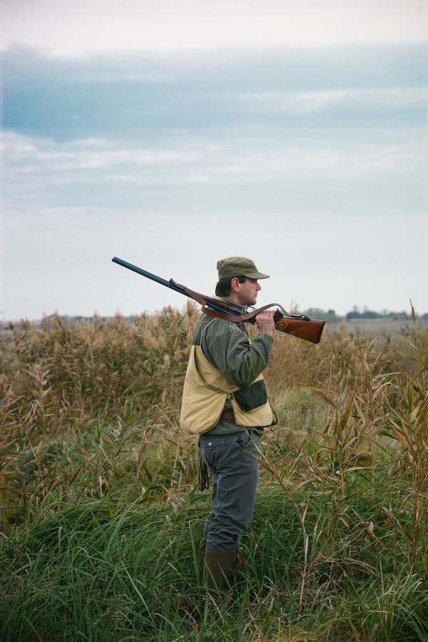 Shooting stock photo. Image of poacher, hunter, preparing - 47528850