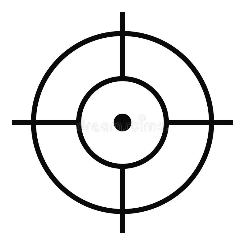 Shooting Icon, Simple Style. Stock Vector - Illustration of target ...