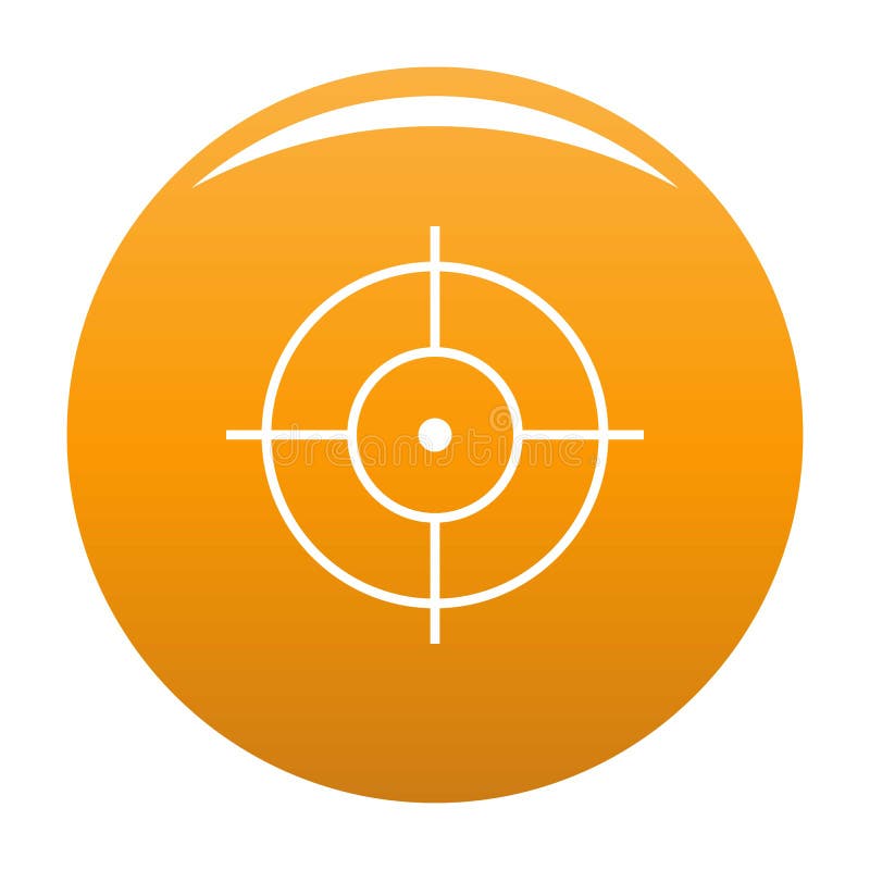 Shooting Icon Vector Orange Stock Vector - Illustration of vector ...